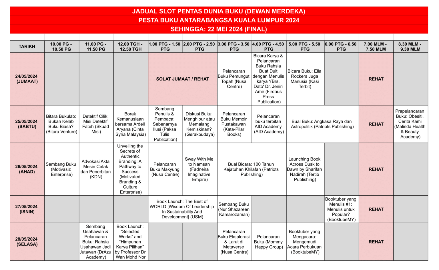 Pentas Dunia Buku – klibf.my